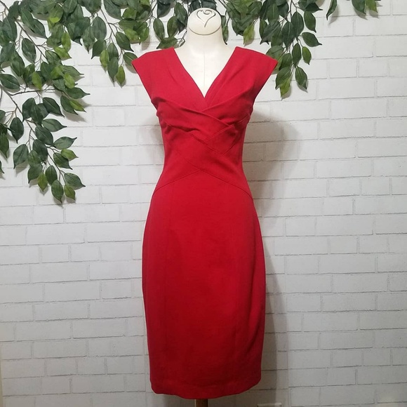 Cache | Dresses | Cache Red Cocktail Dress Nwt | Poshmark